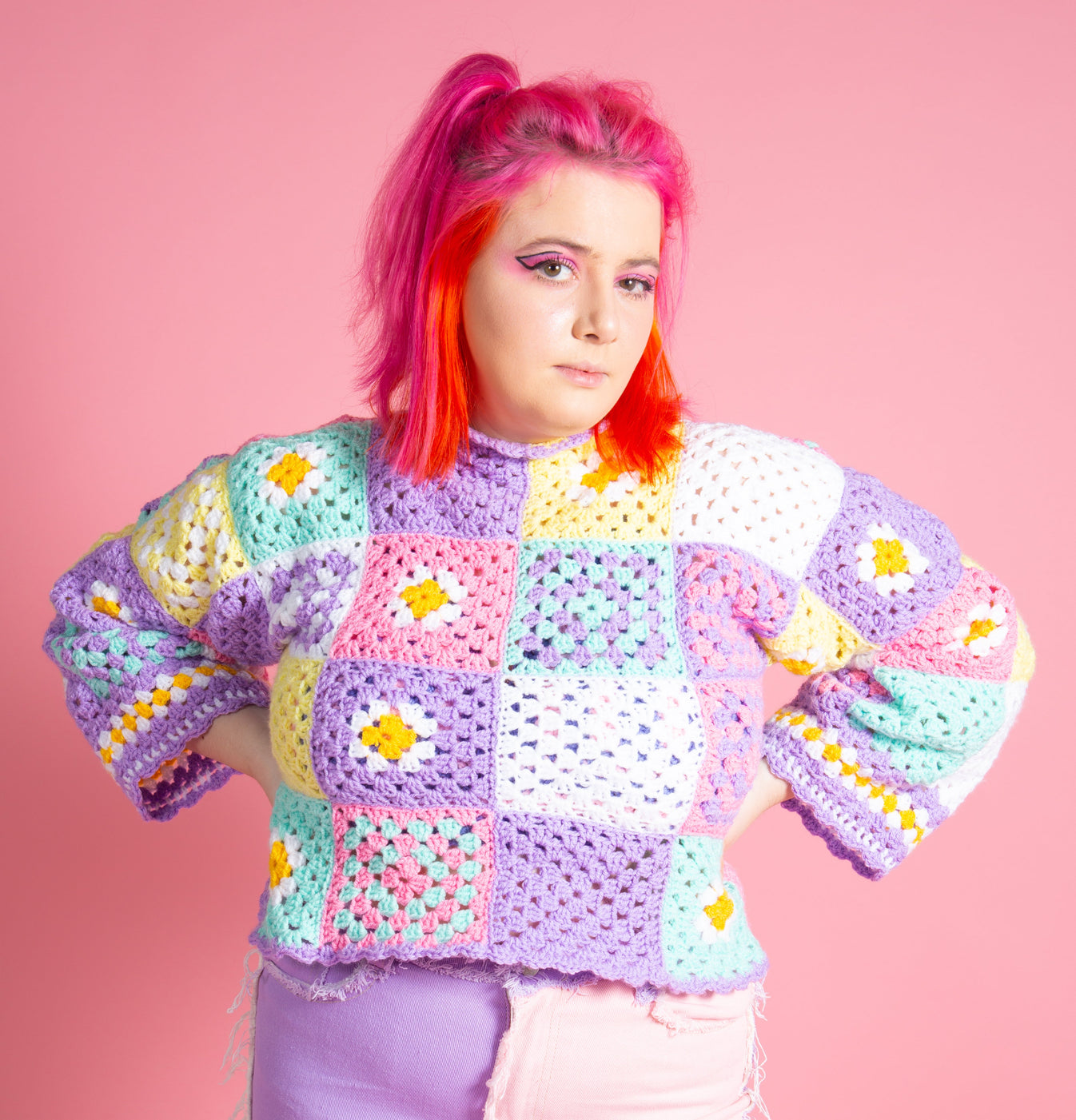 Pastel Patchwork Jumper - PDF Pattern – Hooked By Lou