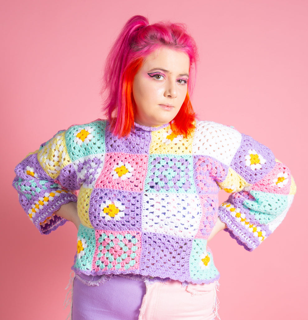 Pastel Patchwork Jumper - PDF Pattern – Hooked By Lou