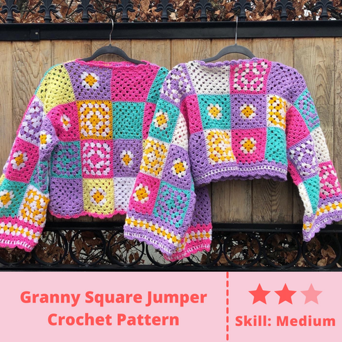Pastel Patchwork Jumper - PDF Pattern – Hooked By Lou